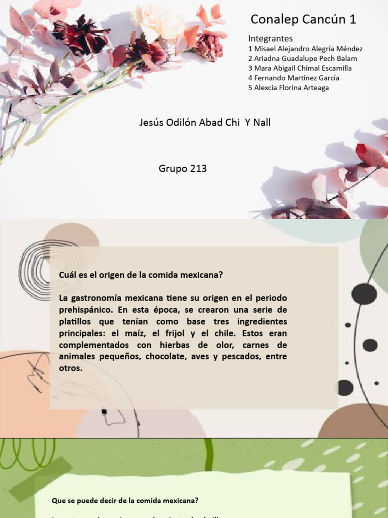 Orígenes y Platillos de la Comida Mexicana | PDF | Cocina mexicana | México