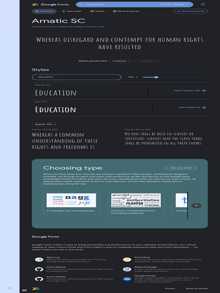 Amatic SC - Google Fonts | PDF | Typefaces | Graphic Design
