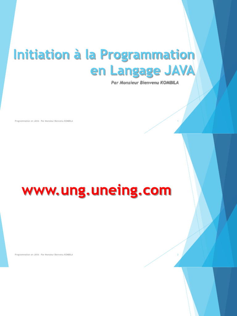Initiation À La Prog JAVA | PDF | Environnement de développement | Programmation informatique