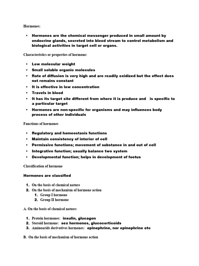 Hormones | PDF | Hormone | Endocrine System