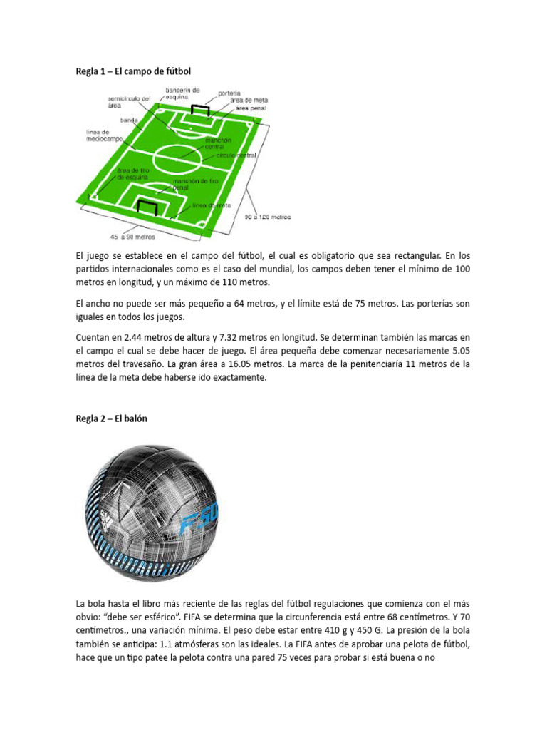 Las 17 reglas del futbol con imagenes | PDF | Asociación de Futbol ...