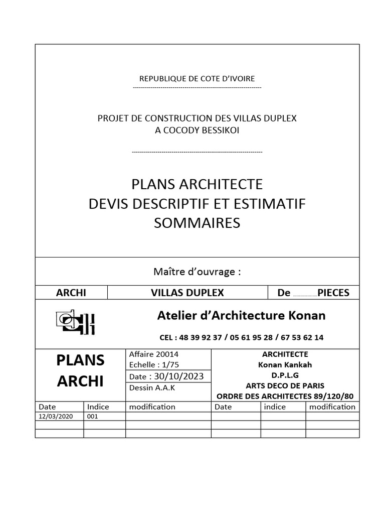 Descriptif 10 VD Cislo | PDF | Béton armé | Béton