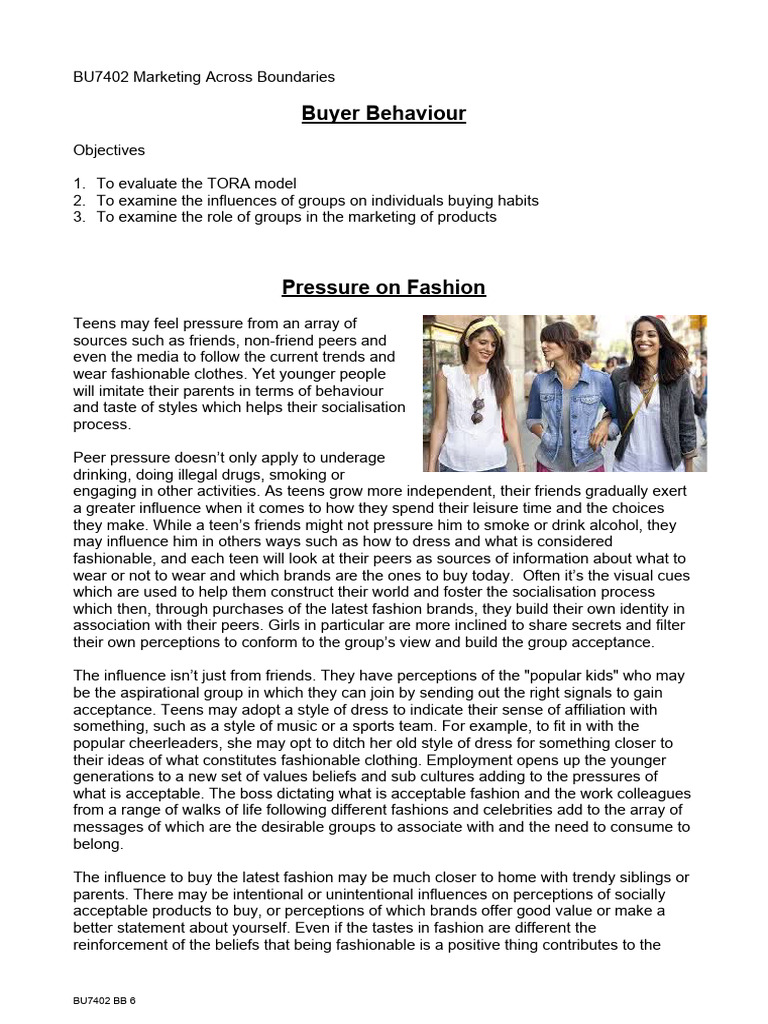 Teen Fashion: Peer Influence Insights | PDF | Fashion | Adolescence