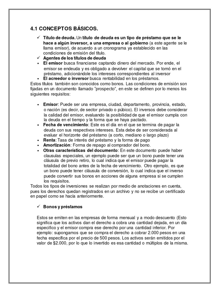 Titulos de deuda | PDF | Interés | Deuda gubernamental