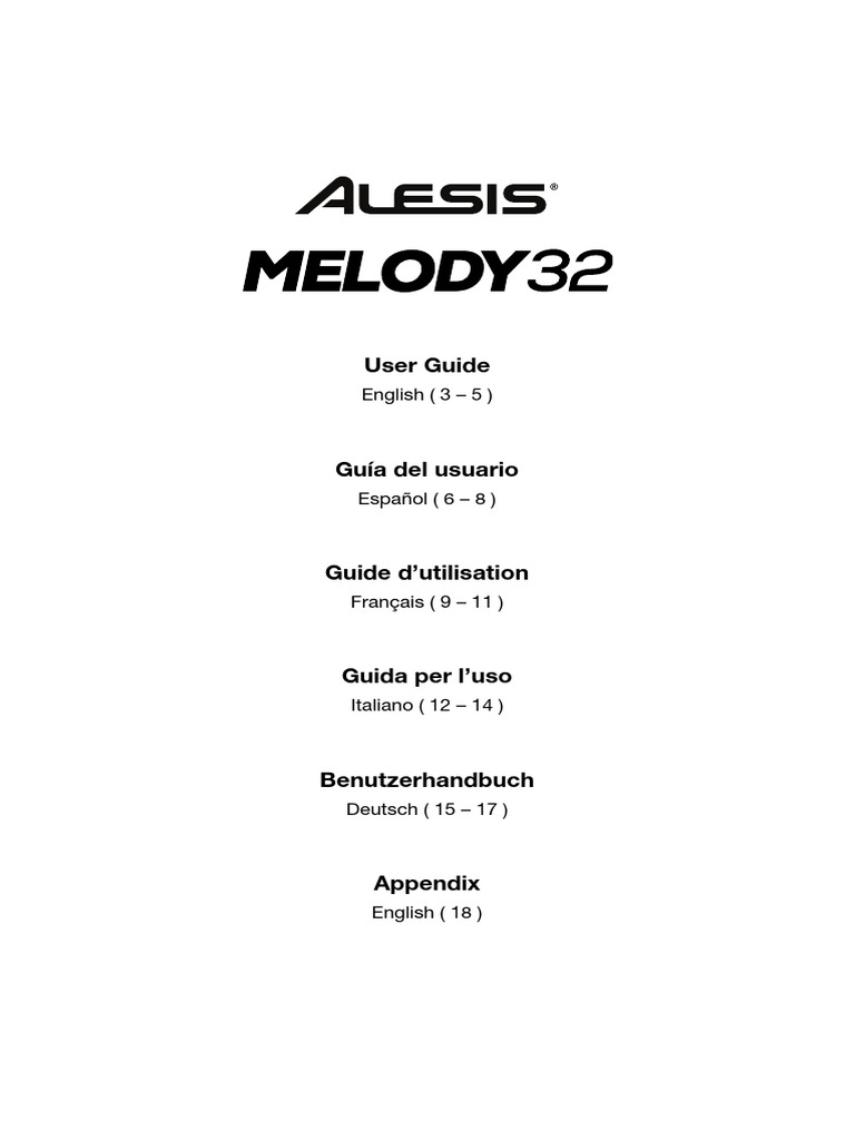 Melody 32 - User Guide v1.1 | PDF | Elements Of Music | Musical Forms