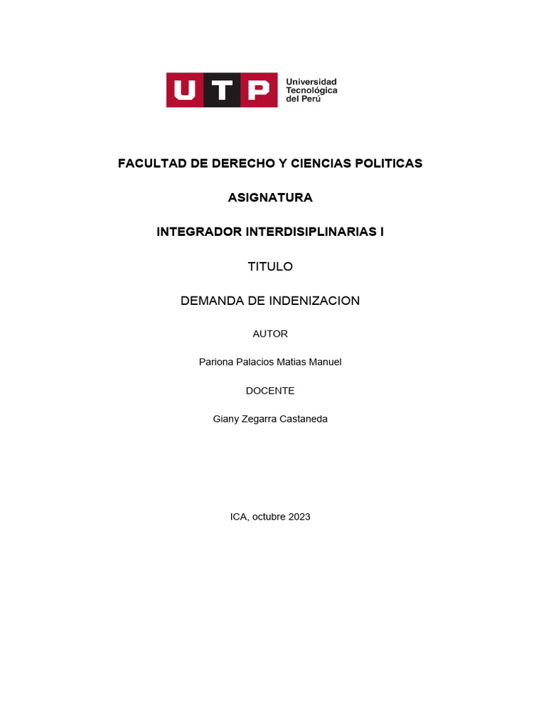 Estructura de Trabajo Utp - Linea Civil-2 | Descargar gratis PDF ...
