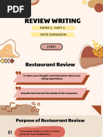 Restaurant Review Writing Guide | PDF | Restaurants | Menu