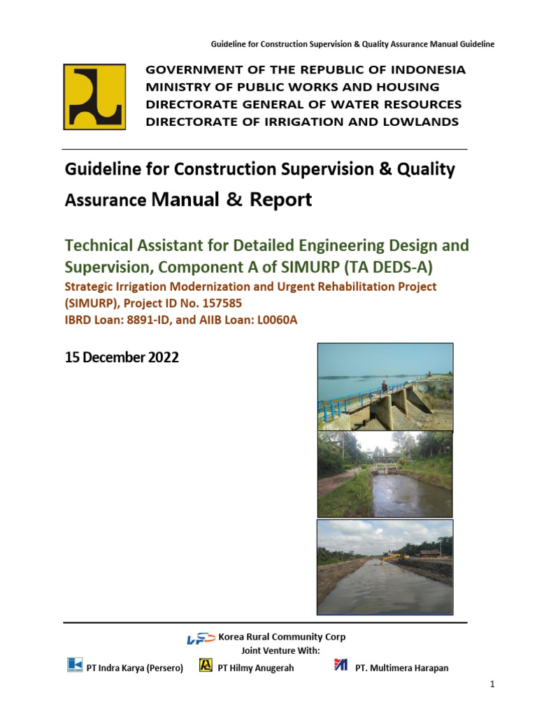 Construction Supervision & QA Manual | PDF | Quality Assurance | Specification (Technical Standard)