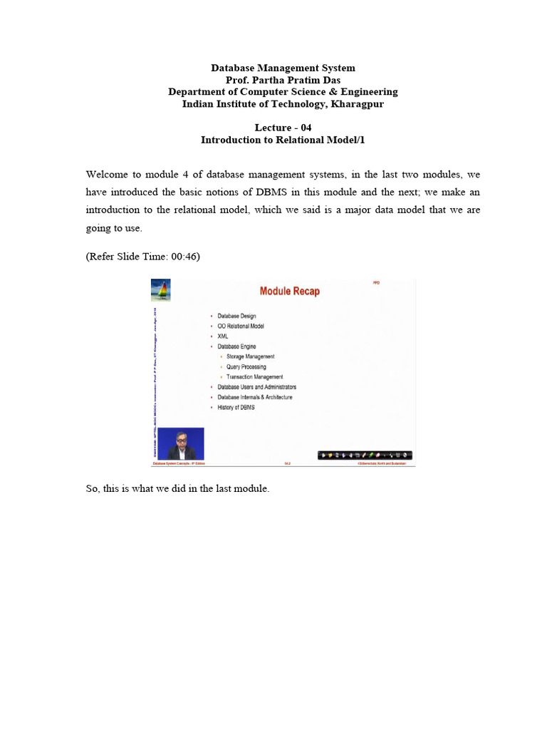 Lec 4 | PDF | Relational Model | Computing