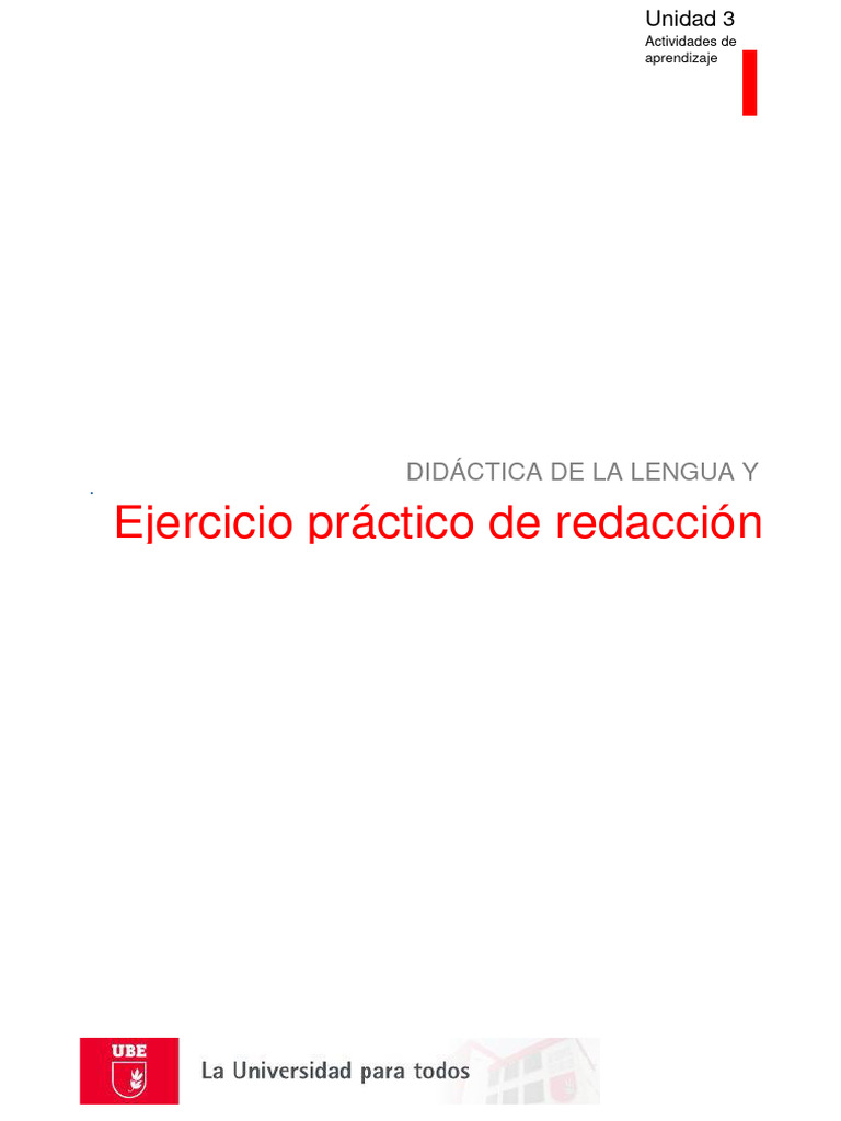 Ejercicio Practico de Redaccion | PDF