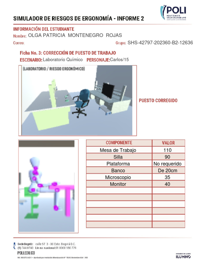 2 Informe Simulador Ergonomia | PDF | Ciencia y matemáticas