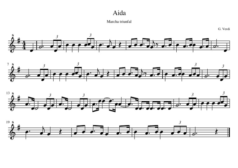 Marcha Trunfal Aida | PDF
