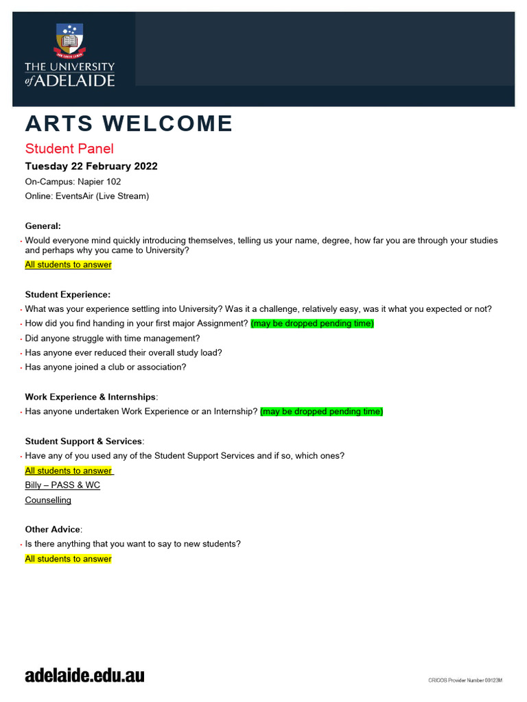 Student Panel Questions My Answers | PDF