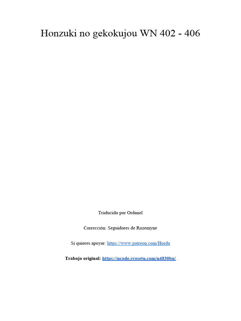 Honzuki No Gekokujou WN 402 - 406 | PDF | Bendición | Amor
