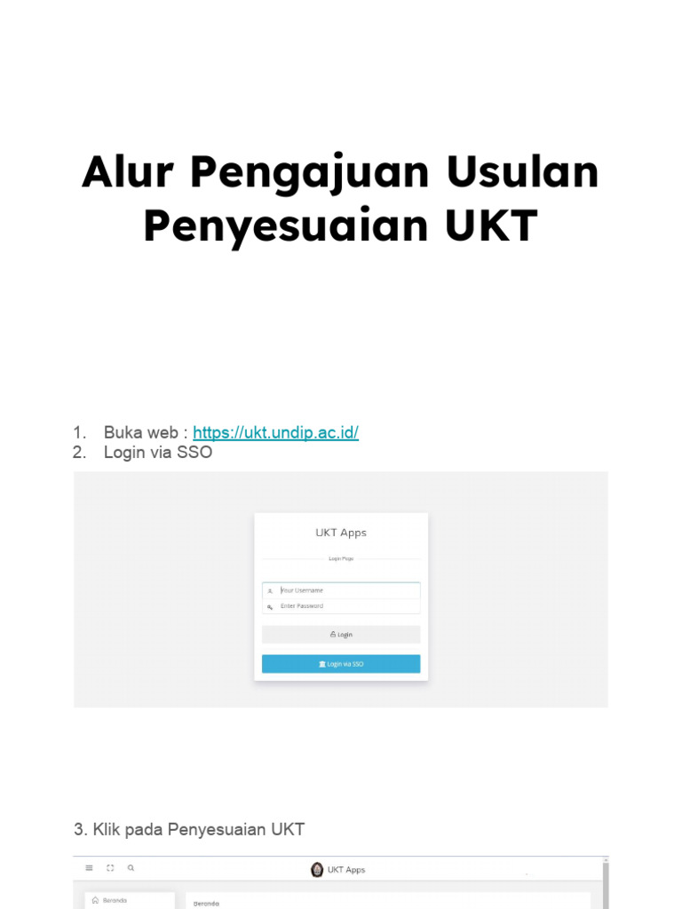 Alur Pengajuan Usulan Penyesuaian UKT | PDF