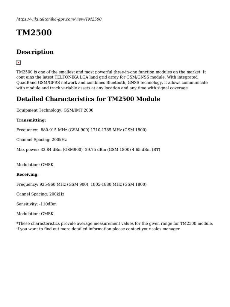 TM2500 | PDF