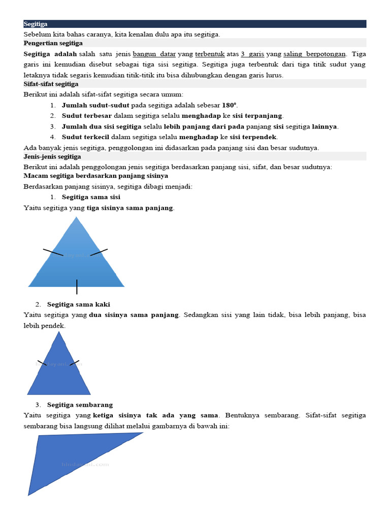 Materi Segitiga | PDF
