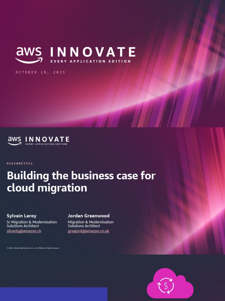 AWS Innovate Q4 T5S1 | PDF | Amazon Web Services | Cloud Computing