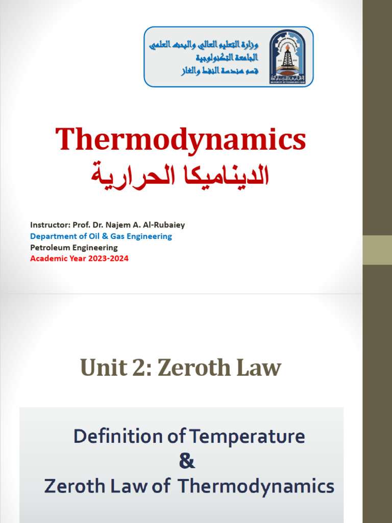 Unit 2_ zeroth law | PDF