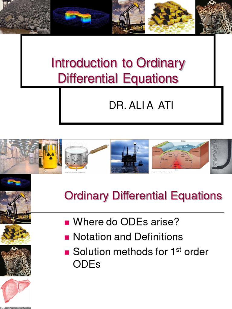 Introduction To Ordinary Differential Equations: Dr. Ali A Ati | PDF ...