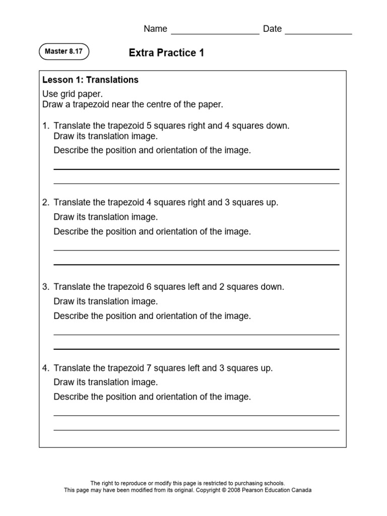 MMS 5 Unit-8-Transformations-Extra-Practice | PDF | Shape | Geometric ...