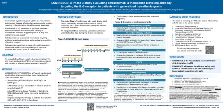 ANA 2022 Poster Kaminski A Phase 3 Study Evaluating Satralizumab | PDF ...