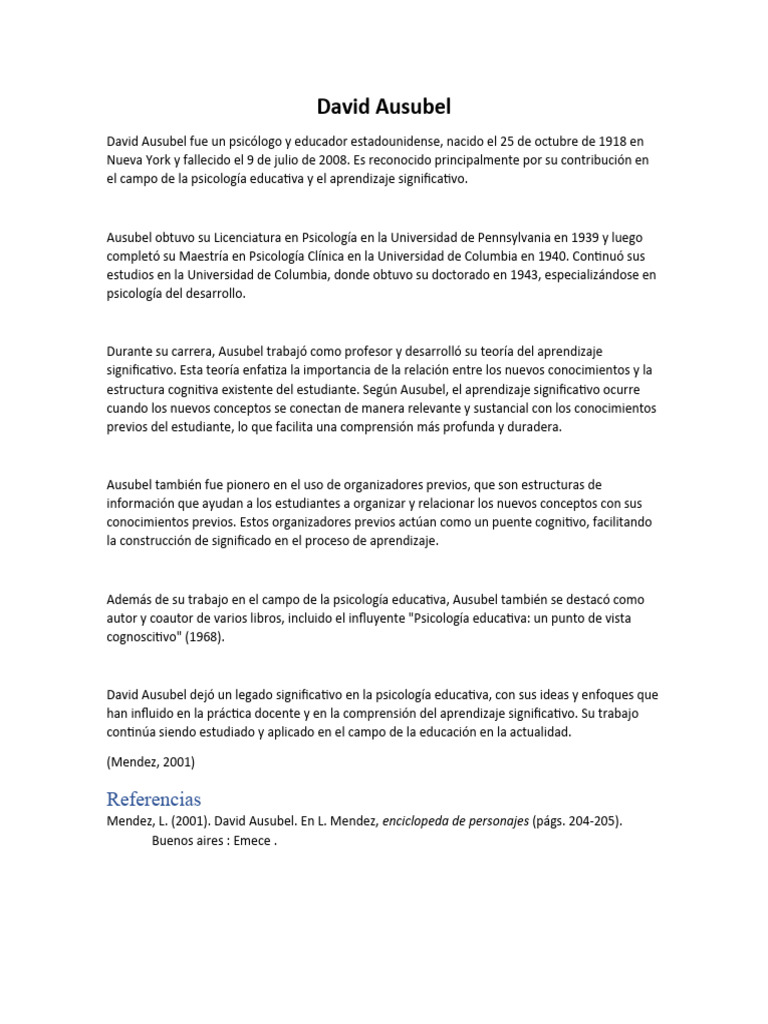 David Ausubel | PDF
