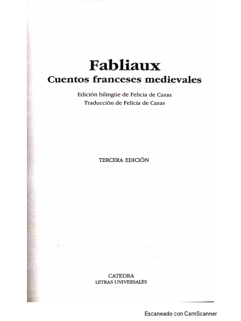 Fabliaux | PDF