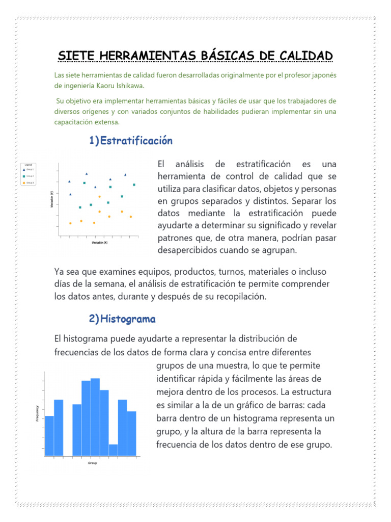 Siete Herramientas Básicas de Calidad-4bl | PDF | Métodos y materiales ...
