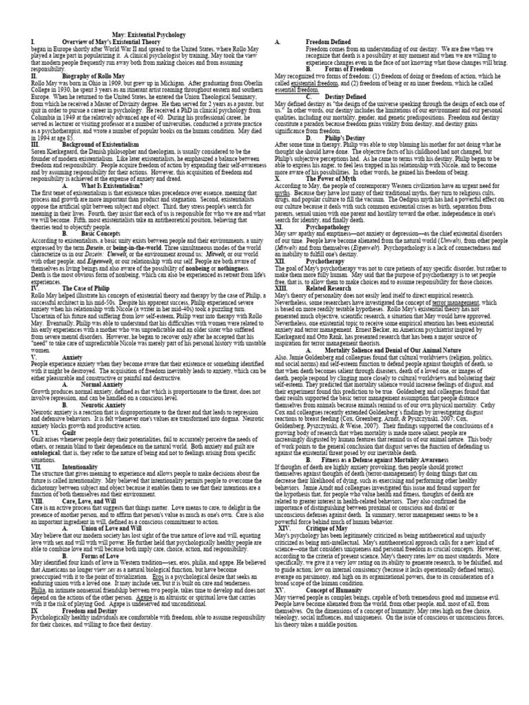 Psy 5 May | PDF | Existentialism | Love