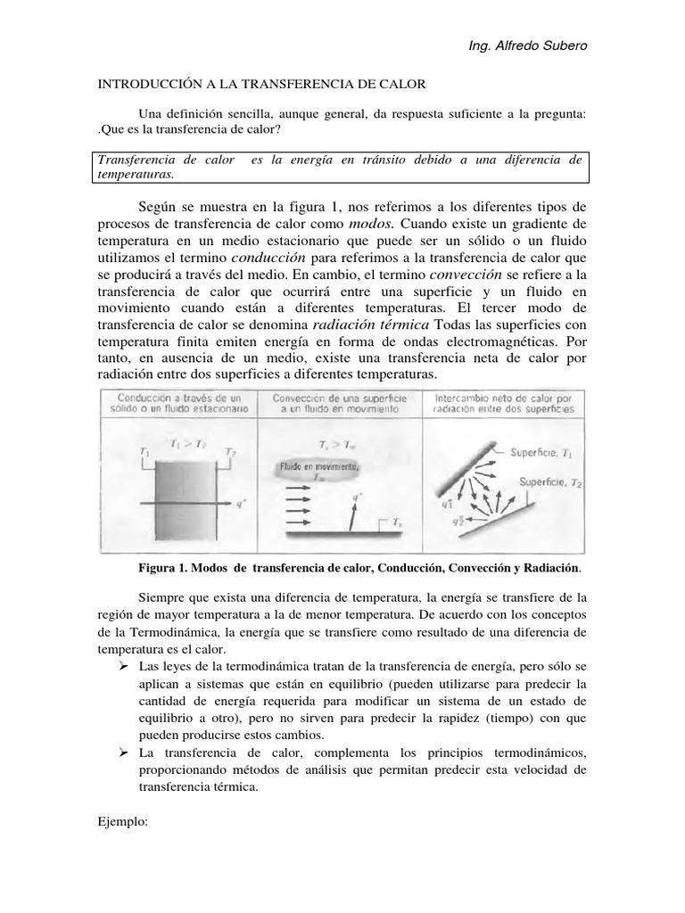 Tranferencia de Calor Clases #1 | PDF | Conduccion termica ...