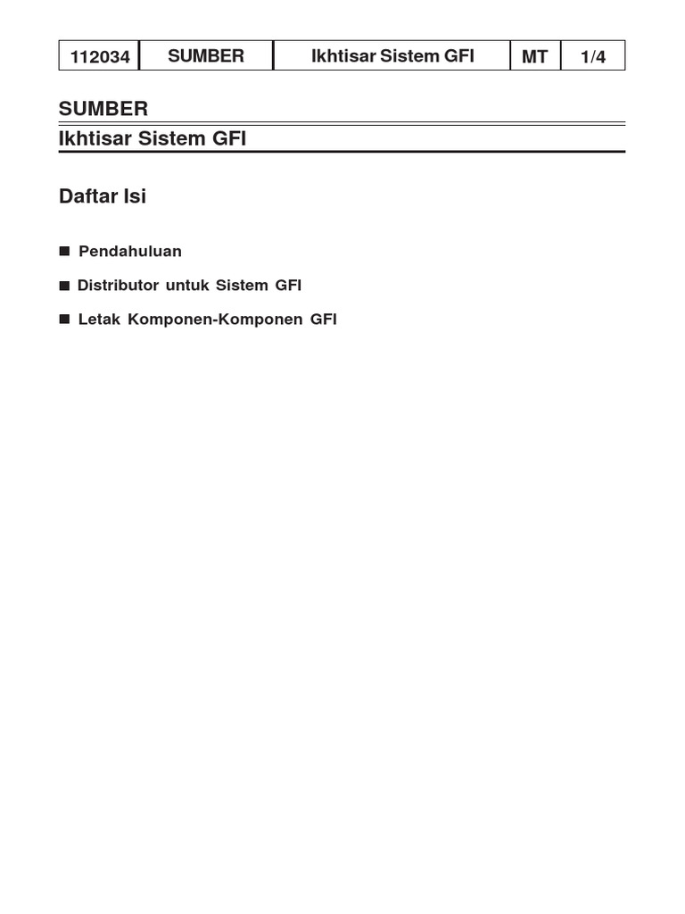 Ikhtisar Sistem GFI | PDF