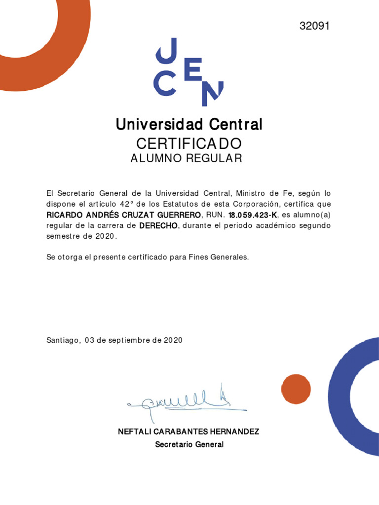 Alumno Regular UCEN | PDF