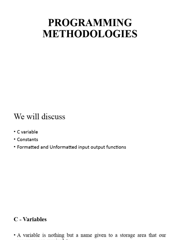 Unit 2lec 4 Pdf Variable Computer Science Data Type