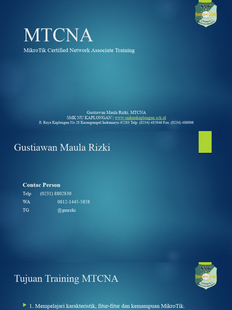 Modul MTCNA SMK NU Kaplongan | PDF | Komputer