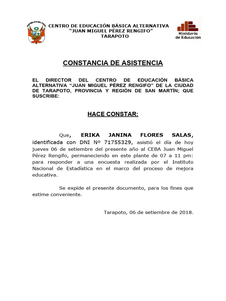 Constancias de Estudios 2019 | PDF