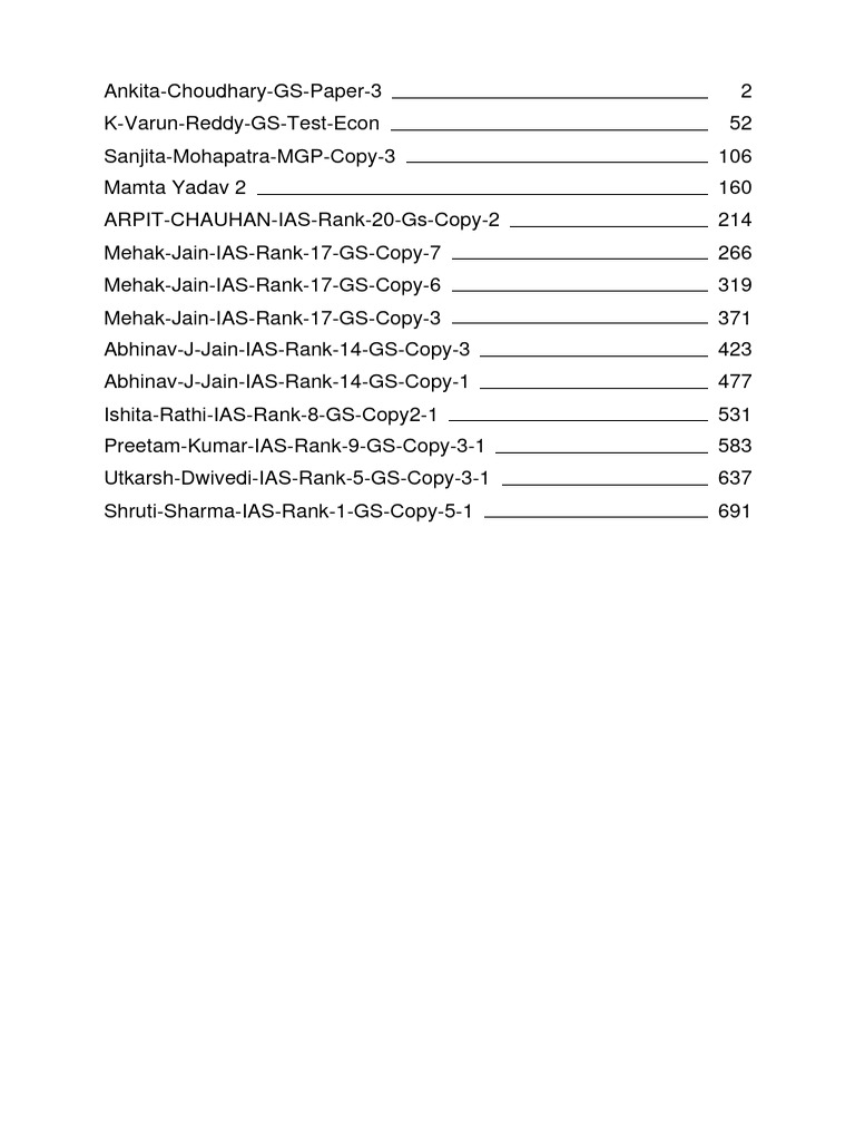 GS3 Toppers Copies Compilation | PDF