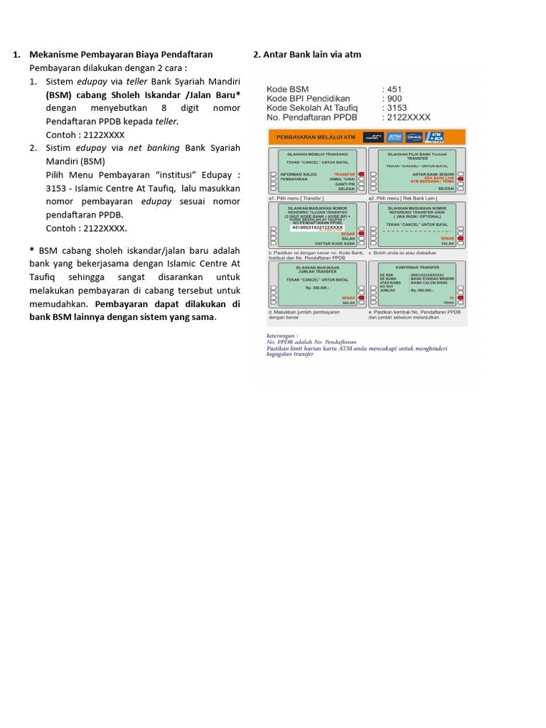 Pembayaran PPDB via Edupay BSM | PDF