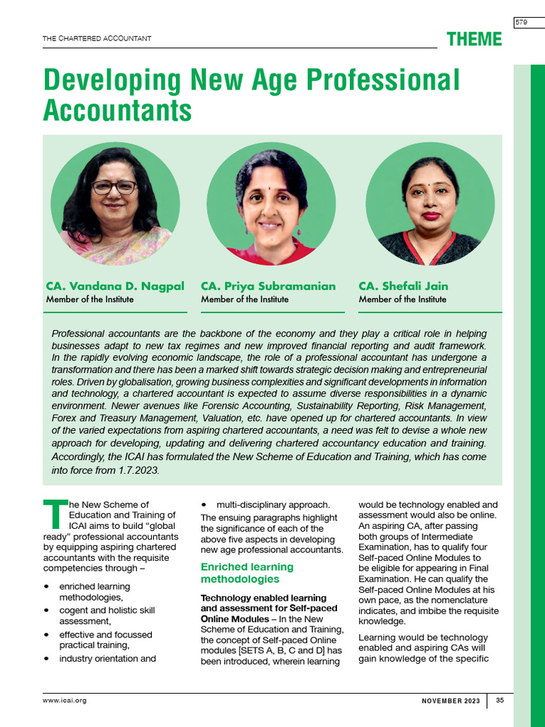New Age Chartered Accountant Training | PDF | Accounting | Valuation ...