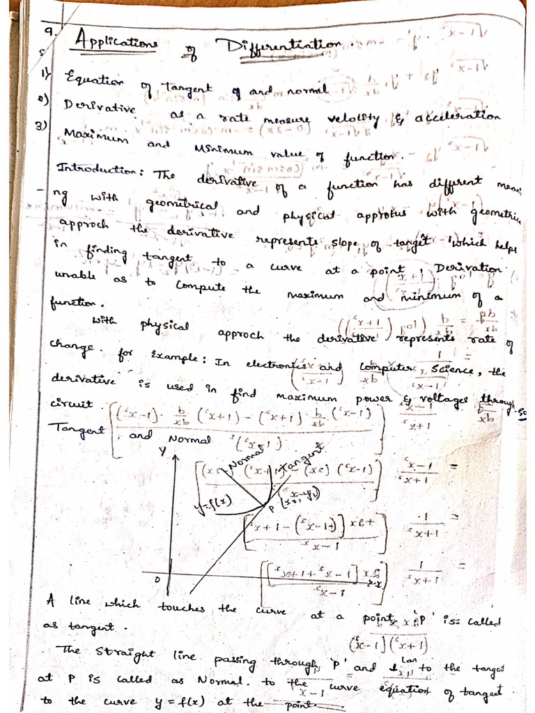 Applications of Differentiation | PDF