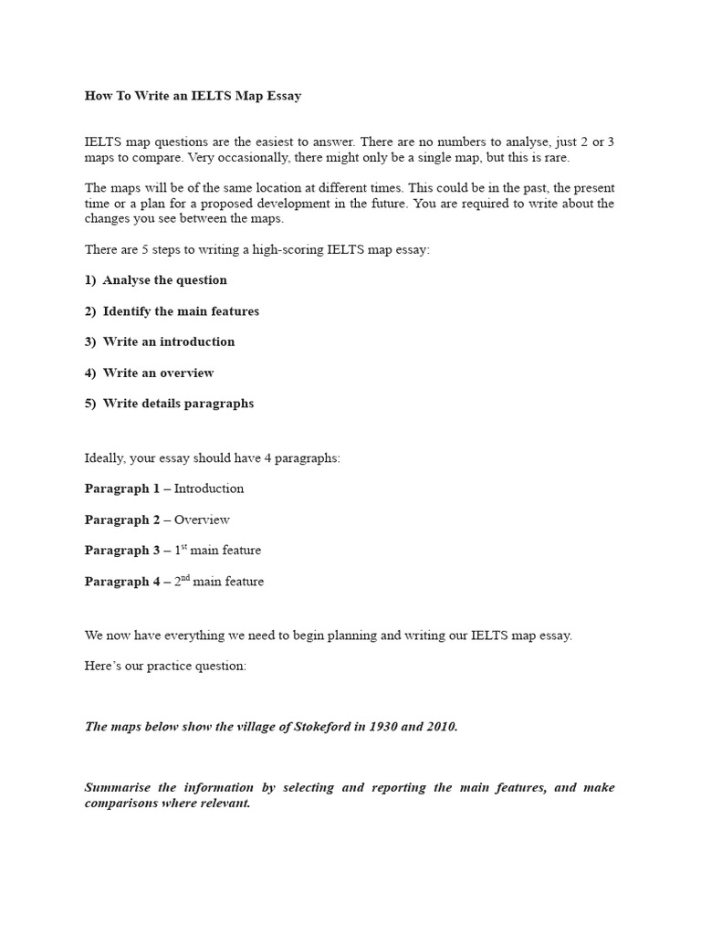 Map Essay | PDF | Paragraph | Linguistics