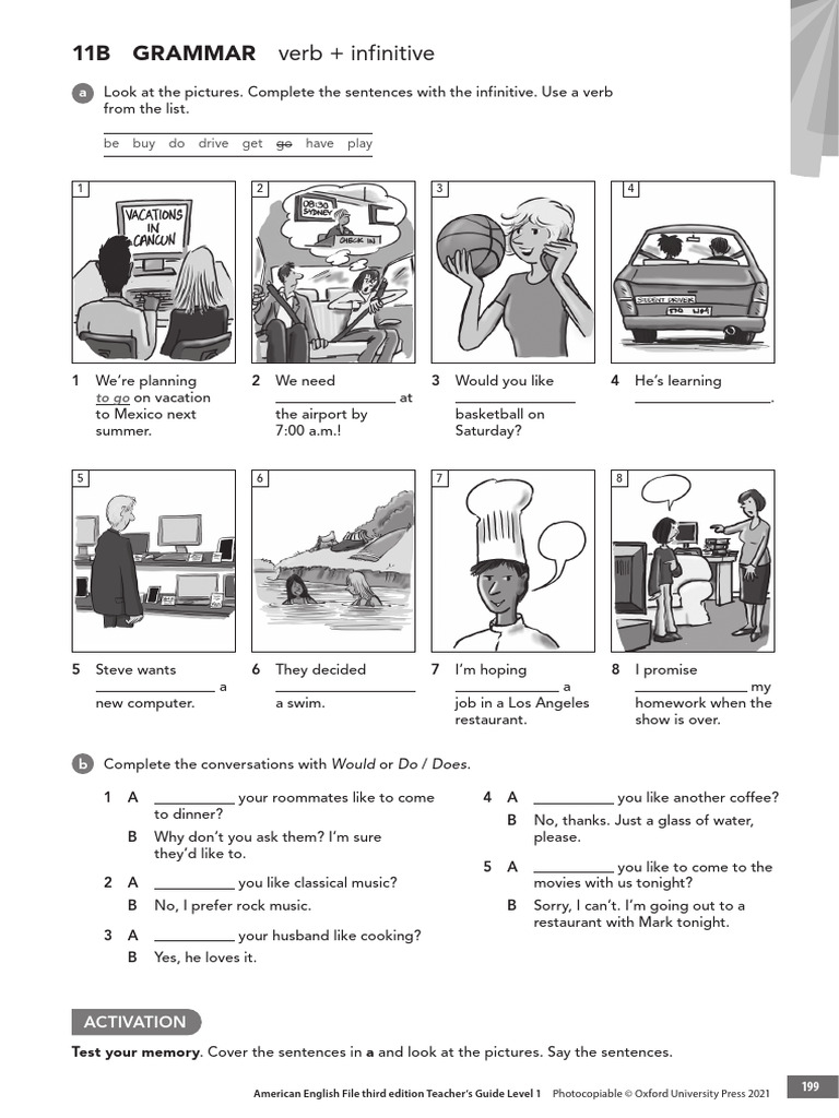 AEF3e Level 1 TG PCM Grammar 11B | PDF