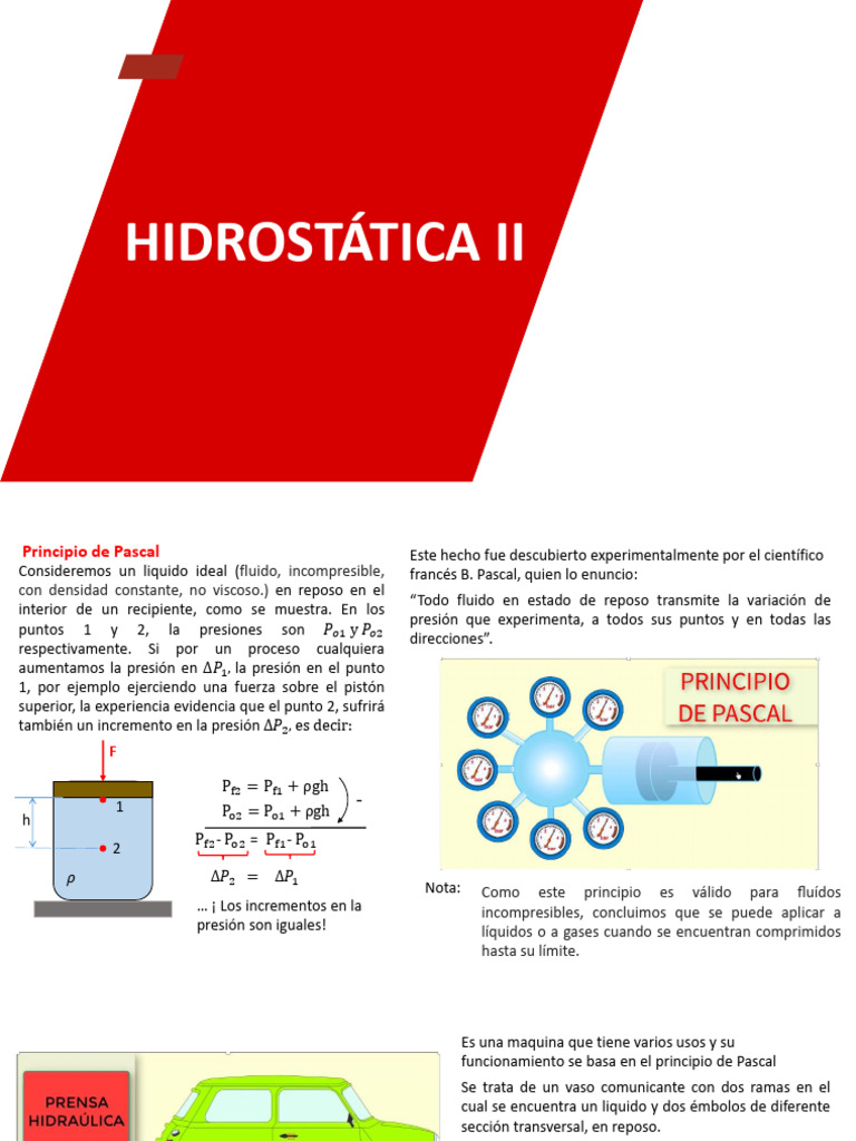 Hidrostática Ii | PDF | Gases | Mecánica de fluidos
