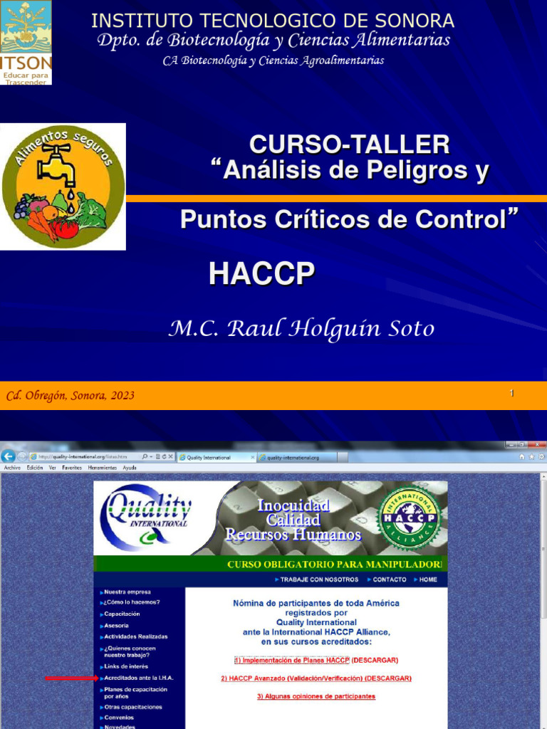 HACCP | PDF | Análisis de Riesgo y Puntos Críticos de Control | Alimentos