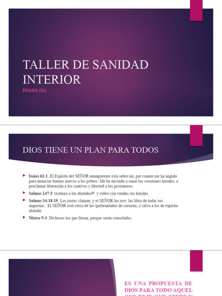 Taller de Sanidad Interior | PDF | Alma | Creencia religiosa y doctrina