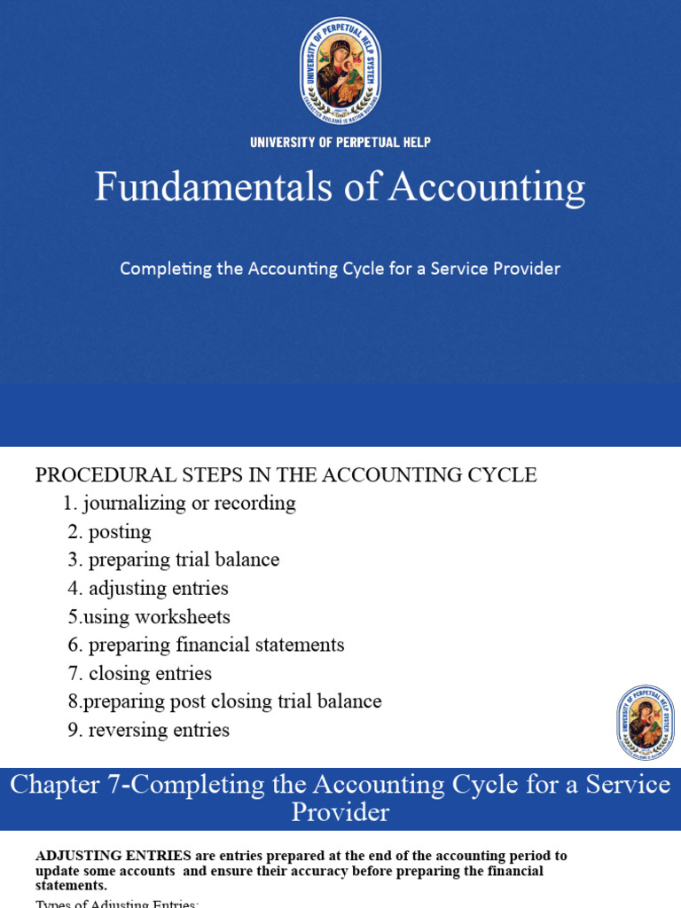 FOA Completing The Accounting Cycle For A Service Business 5 | PDF | Depreciation | Debits And ...