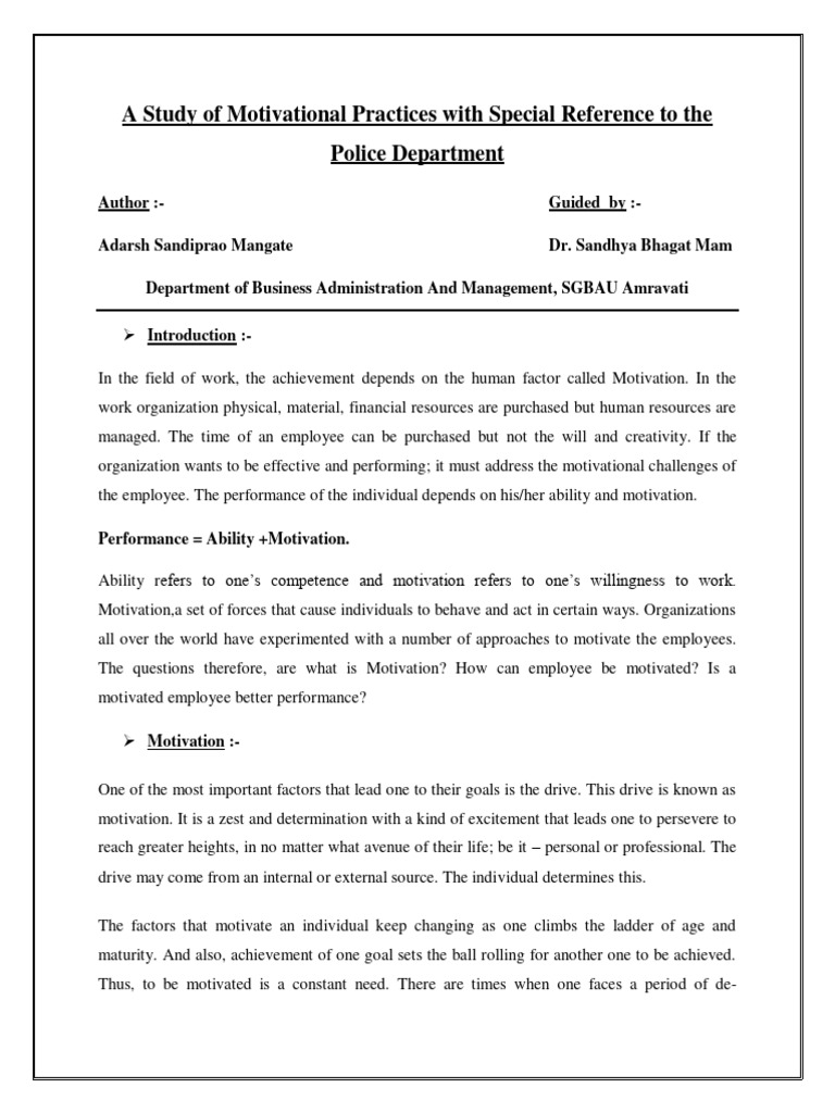 Research Pepar | PDF | Motivational | Motivation