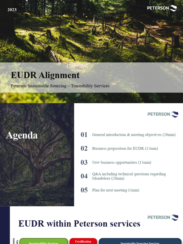 EUDR Presentation and Alignment | PDF | Economies | Economy And The ...