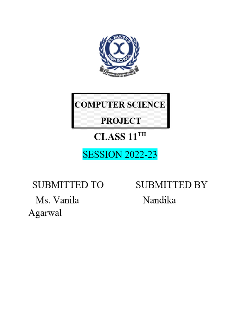 Physics Project Front Pages | PDF