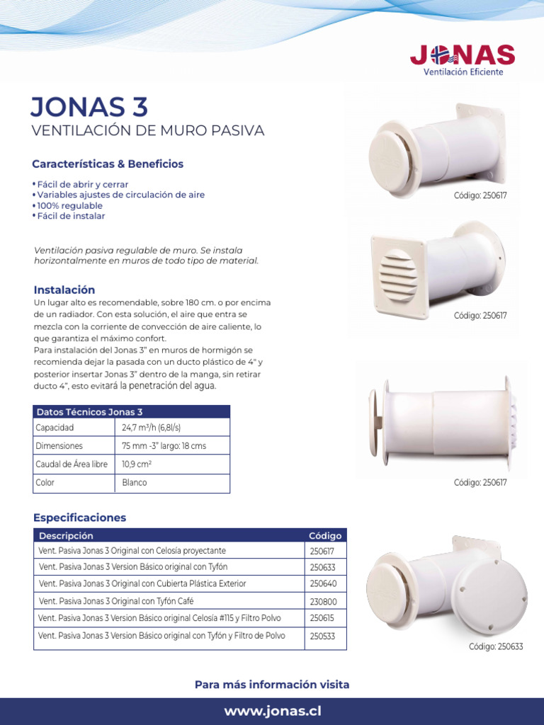 Ventilacion Pasiva - tipo JONAS-3 | PDF
